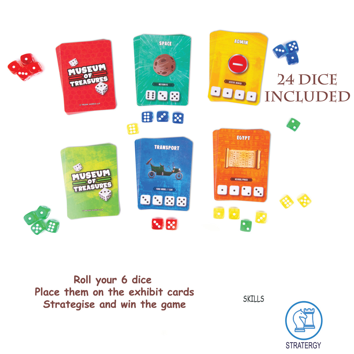 Museum of Treasures | Family Dice Game with 24 Dice | 8+ years – Trunk ...
